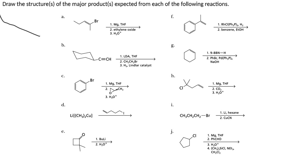 SOLVED: Texts: Draw the structure(s) of the major product(s) expected ...