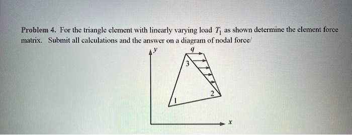 Problem 4. For the triangle element with linearly varying...