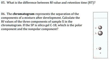 What is the difference between rf value and retention time...