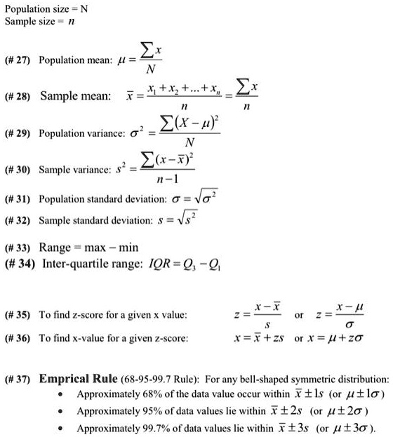 population size sample size 27 population mean lt sample mean 744 t z ...