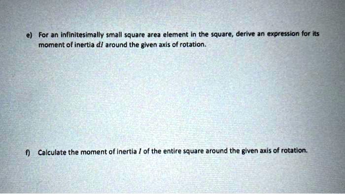 SOLVED: For an Infinitesimally small square area element in the square ...