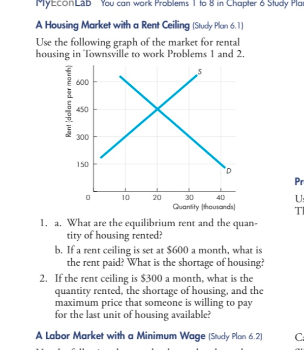 SOLVED: MyEconLab You can work Problems I to 8 in Chapter 6 S?udy Pla A ...