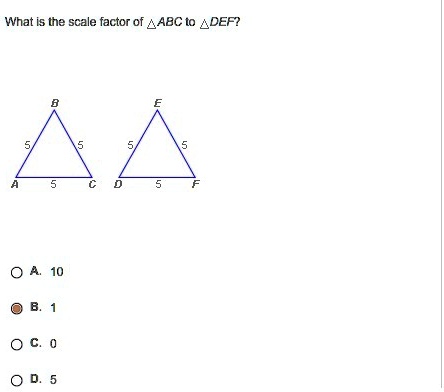 SOLVED: 'What is the scale factor of Triangle ABC to Triangle DEF? What the scale factor of AABC ...