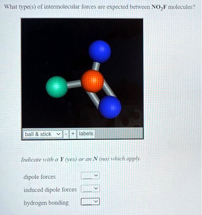 what types of intermolecular forces are expected between nozf molecules ...