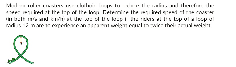 modern roller coasters use clothoid loops to reduce the radius and ...