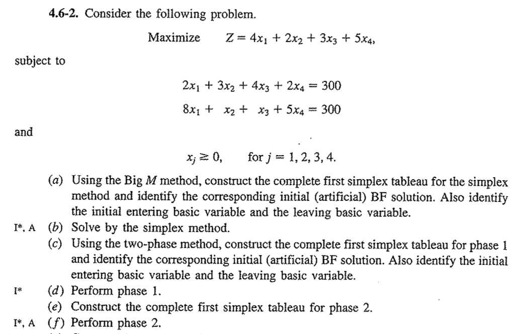 46 2 consider the following problem maximize z 4x1 2x2 3x3 5x4 subject ...