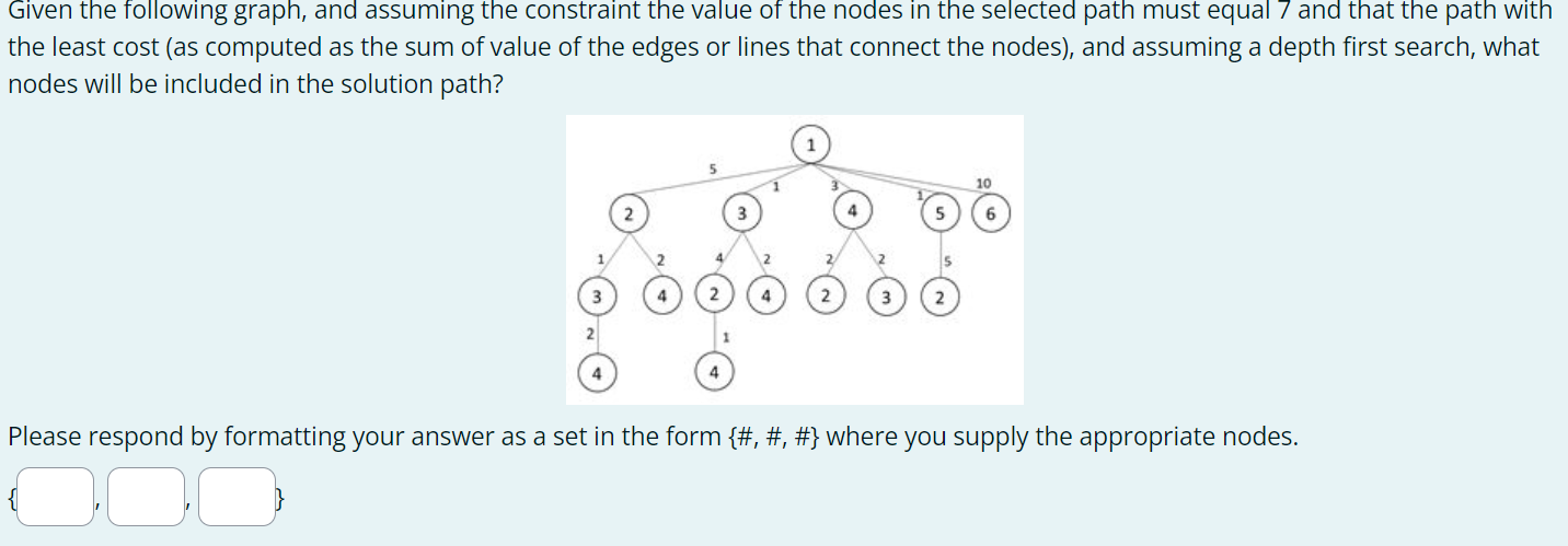 [GET ANSWER] Given the following graph, and assuming the constraint the value of the nodes in ...