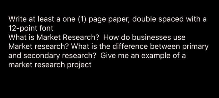 SOLVED: Text: Write at least a one (1) page paper, double spaced with a ...