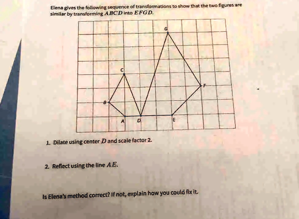 Solved Elena Gives The Following Sequence Of Transformations To Show