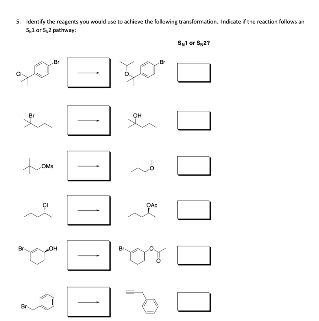 SOLVED:Identify the reagents you would use to achieve the following ...