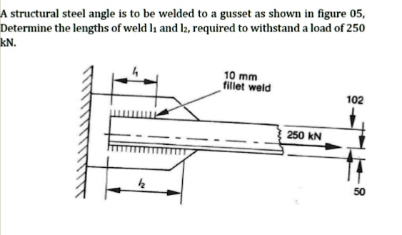 A structural steel angle is to be welded to a gusset as shown in figure ...