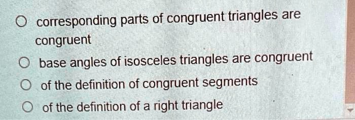 corresponding parts of congruent triangles are congruent base angles of ...