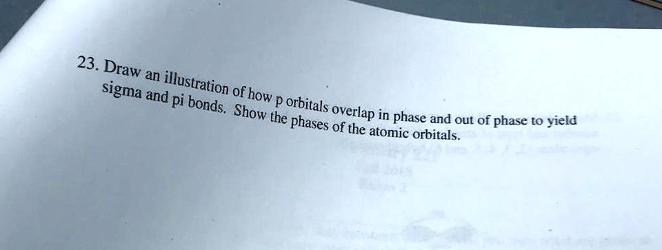 SOLVED: 23. Draw an illustration sigma and pi of bonds. 'how Show ...