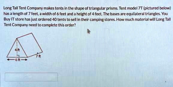 SOLVED: 'Can someone help it’s in the pic i took Long Tall Tent Company ...