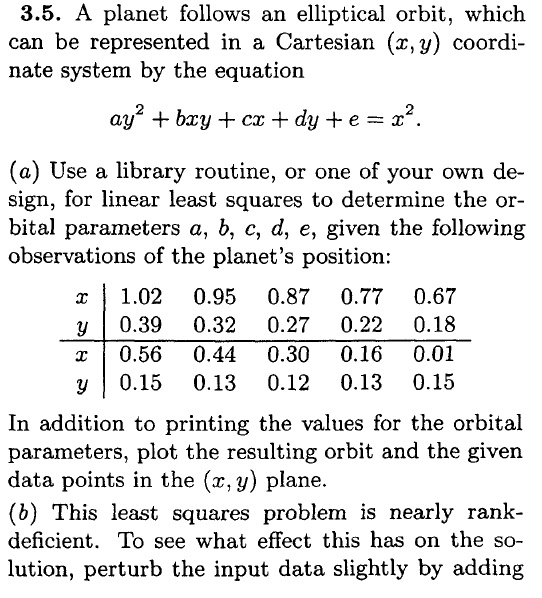 SOLVED: 3.5. planet follows an elliptical orbit, which can be ...