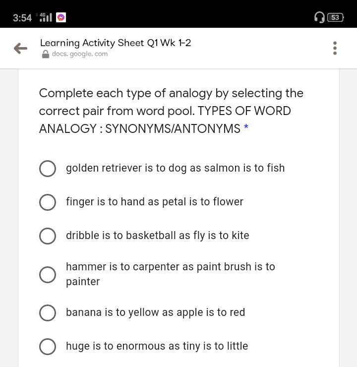 Solved Plssss Need Answers Asap 3 54 Learning Activity Sheet Q1 Wk