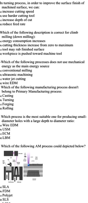 SOLVED: In the turning process, in order to improve the surface finish ...