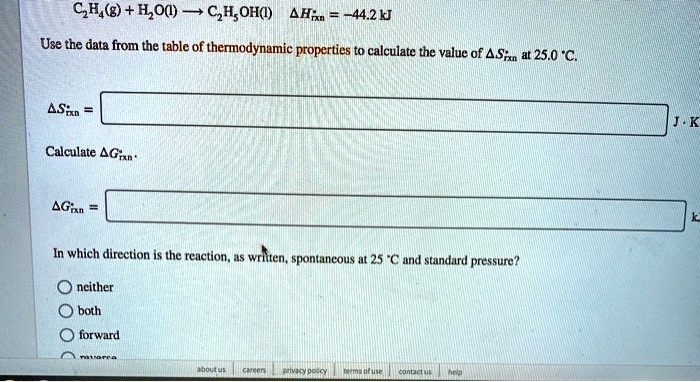 czhg eoq czhohq ahu 7442u use the data from the table of thermodynamic properties t0 calculate ...