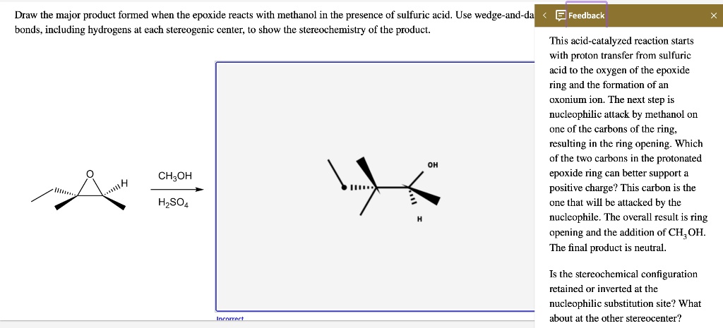 SOLVED: Draw the major product formed when the epoxide reacts with ...