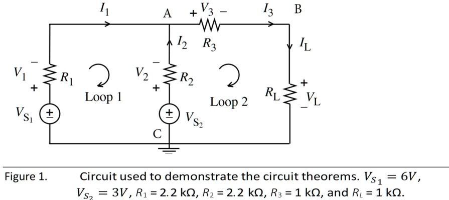 11 A + V3 - W 13 B 12 R3 VIR V2 R2 1 + + V S1 Figure 1. Loop 1 L + Loop 2 RL VL Vs S2 C Circuit ...