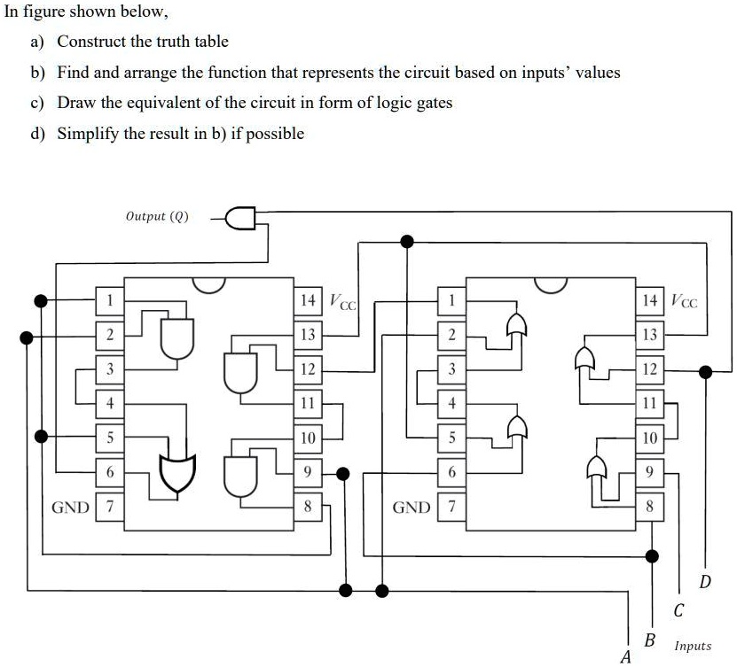 SOLVED: In the figure shown below: a. Construct the truth table. b ...