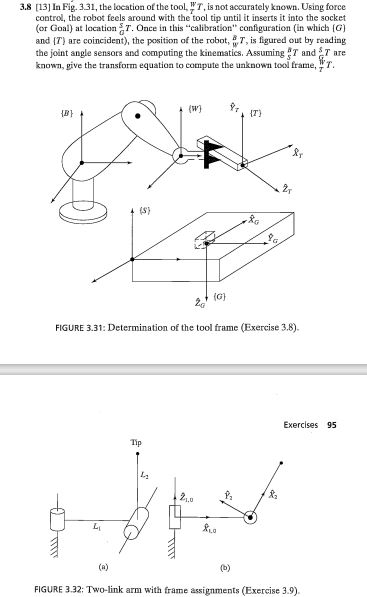 SOLVED: 3.8 [13] In Fig. 3.31, the location of the tool, T T, is not ...