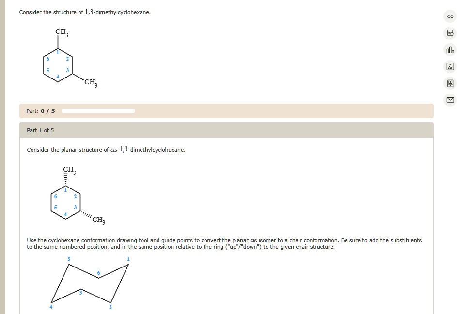 consider the structure of 13 dimethylcyclohexane ch3 6 2 5 3 4 part 0 5 part 1 of 5 consider the ...
