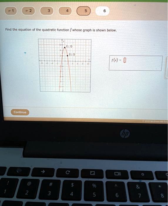 [GET ANSWER] find the equation of the quadratic functlon whose graph shown below canilnve 06199