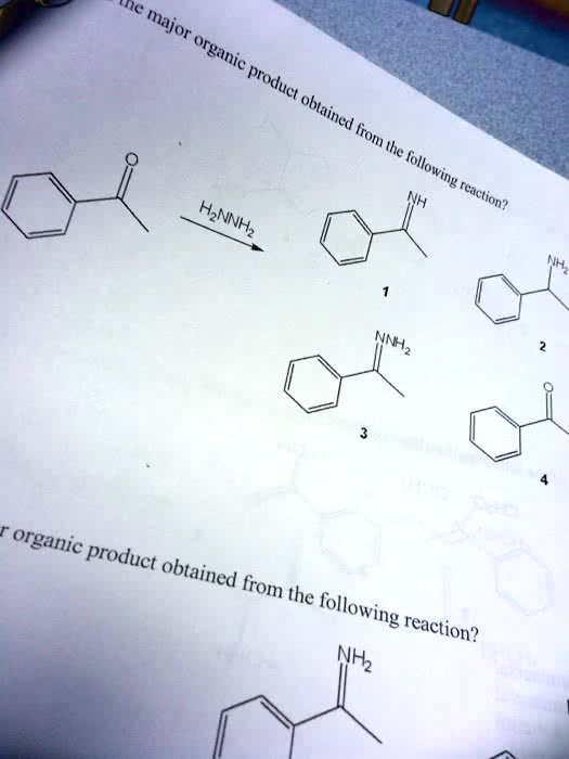 SOLVED: ' The major organic product obtained from the following reaction? organic product ...