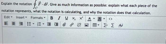 SOLVED: Text: Explain the notation dr. Give as much information as ...