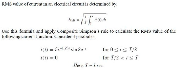 RMS value of current in an electrical circuit is determined by, IRMS ...