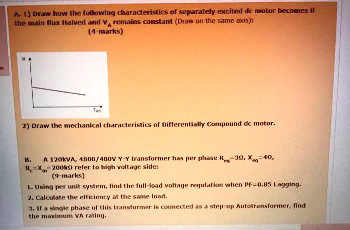 SOLVED: A.1Draw how the following characteristics of separately excited dc motor becomes if the ...