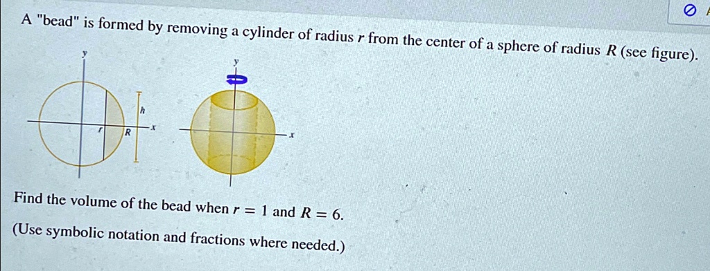 VIDEO solution: A "bead" is formed by removing a cylinder of radius r ...