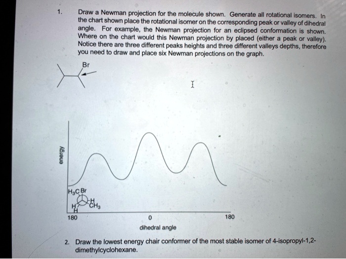 SOLVED:Draw Newman projection for the molecule shown. Generate all ...