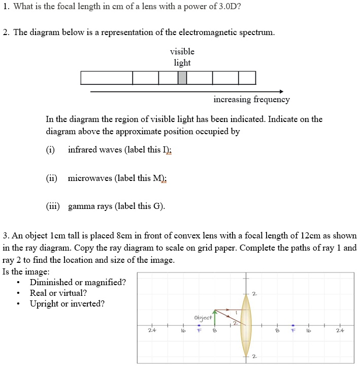 SOLVED: What is the focal length in cm of a lens with power of 3.0D ...