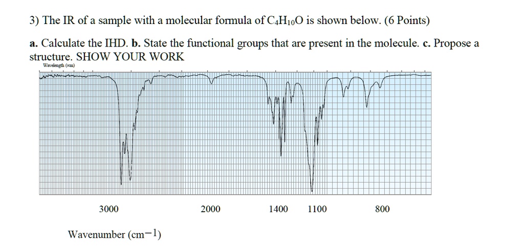 3) The IR of a sample with a molecular formula of CAH… - SolvedLib
