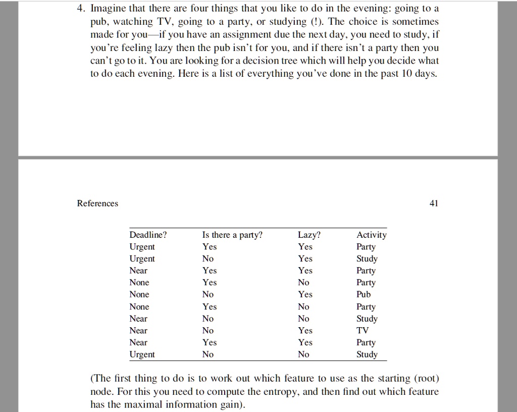Solved Calculate The Entropy H S Before Any Splitting Determine