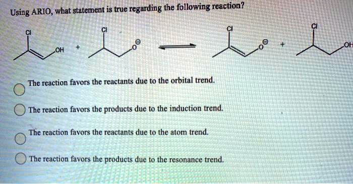 SOLVED: Using ARIO , what statement is true regarding the following ...