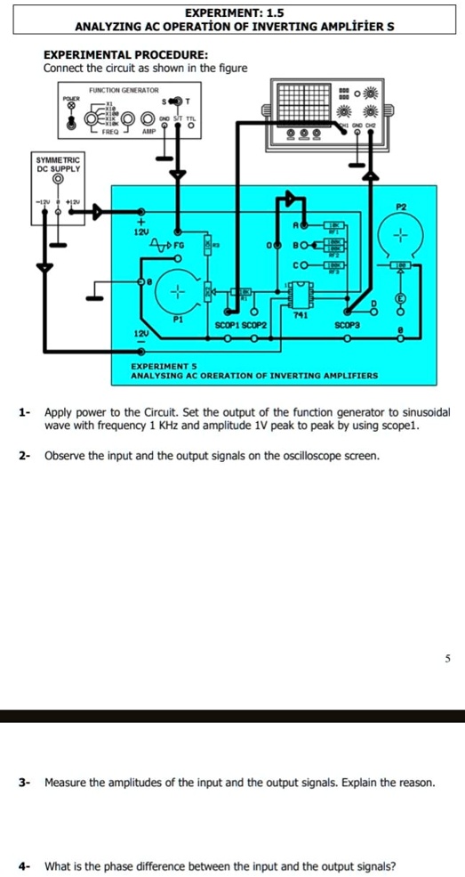 EXPERIMENT: 1.5 ANALYZING AC OPERATION OF INVERTING AMPLIFIERS ...