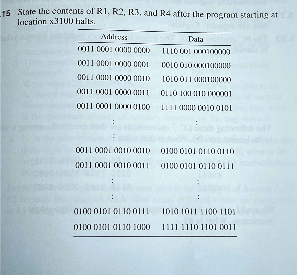VIDEO solution: 15 State the contents of R1, R2, R3, and R4 after the program starting at ...