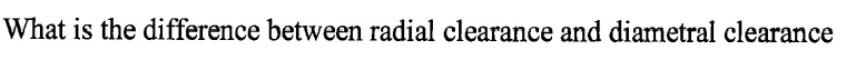What is the difference between radial clearance and diametral clearance