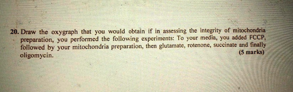 SOLVED: 20. Draw the oxygraph that you would obtain if, in assessing ...