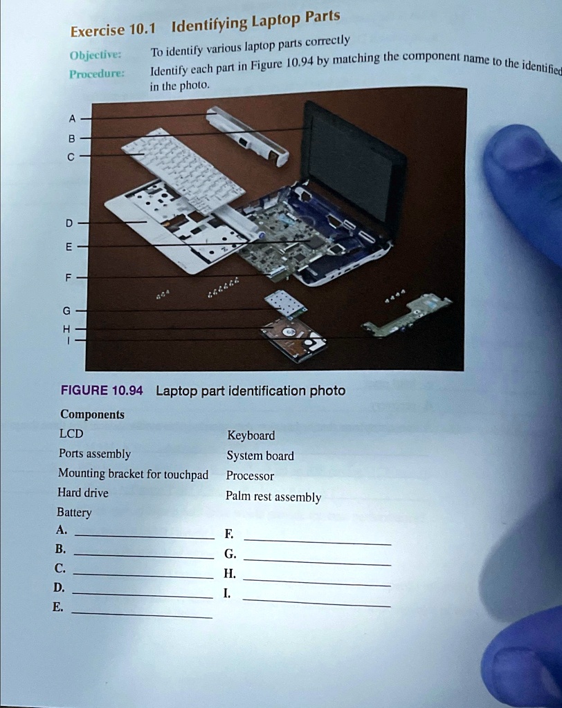 Exercise 10.1 Identifying Laptop Parts Objective: To identify various ... Exercise 10.1 Identifying Laptop Parts Objective: To identify various ...