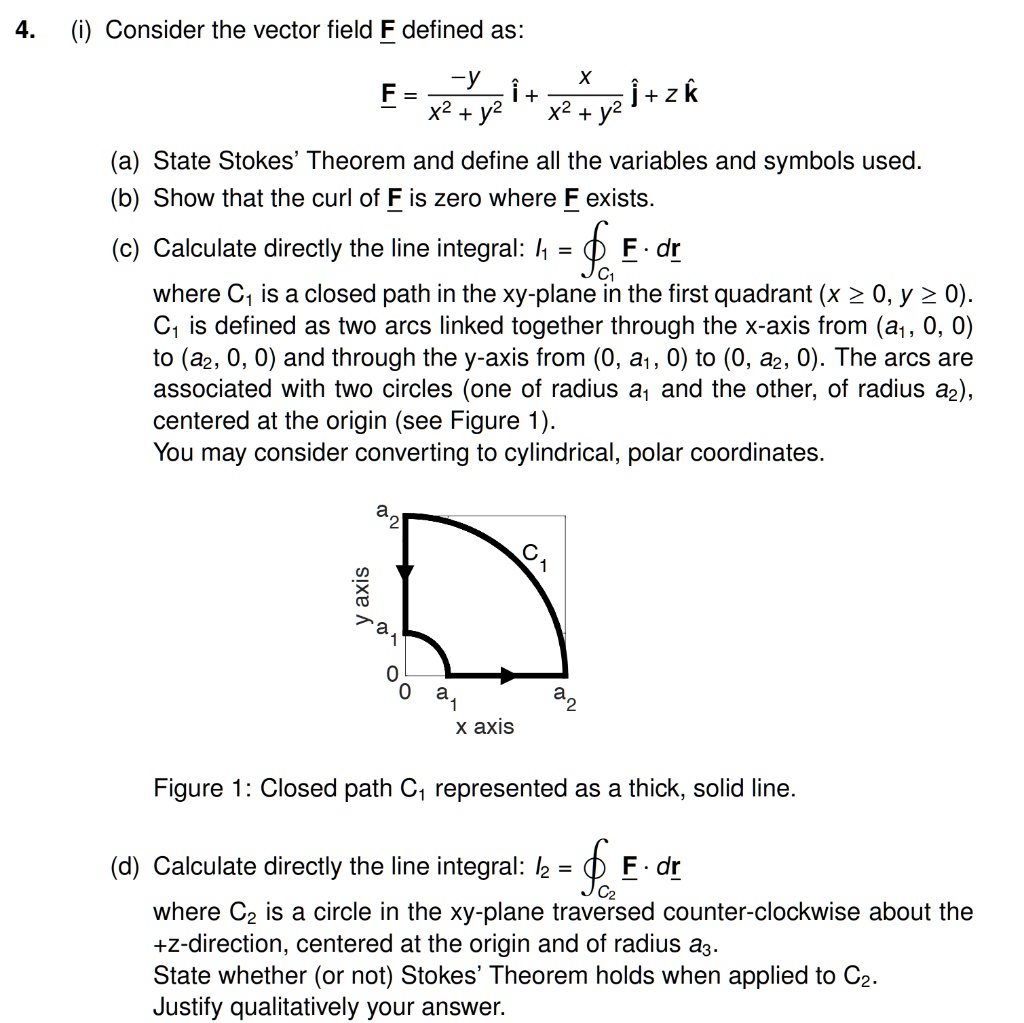 consider the vector field e defined as 4 x y e 1 jzk x2 y2 x2 y2 a ...