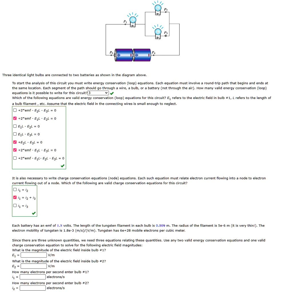 SOLVED: Each battery has an emf of 1.5 volts. The length of the ...