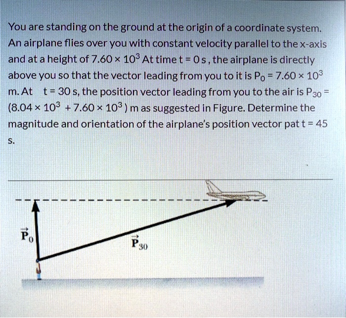 SOLVED: You are standing on the ground at the origin of a coordinate ...