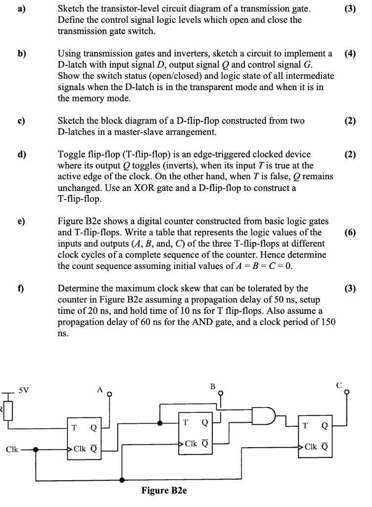 SOLVED: a) Sketch the transistor-level circuit diagram of a ...