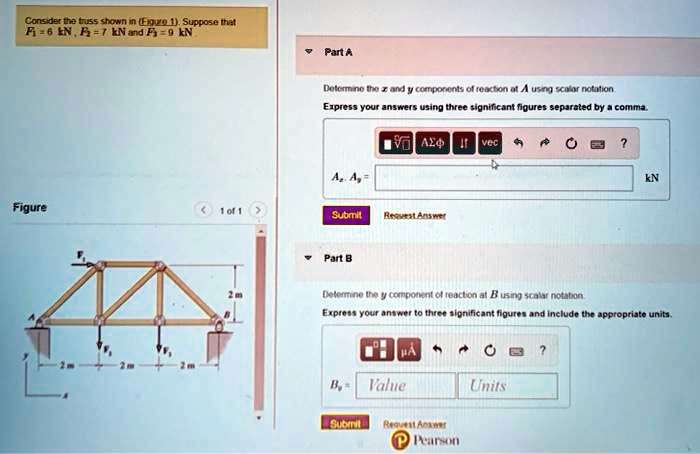 SOLVED: Consider the truss shown in Figure 101. Suppose that F1 = 6N, F2 = 7kN, and F3 = 9kN ...
