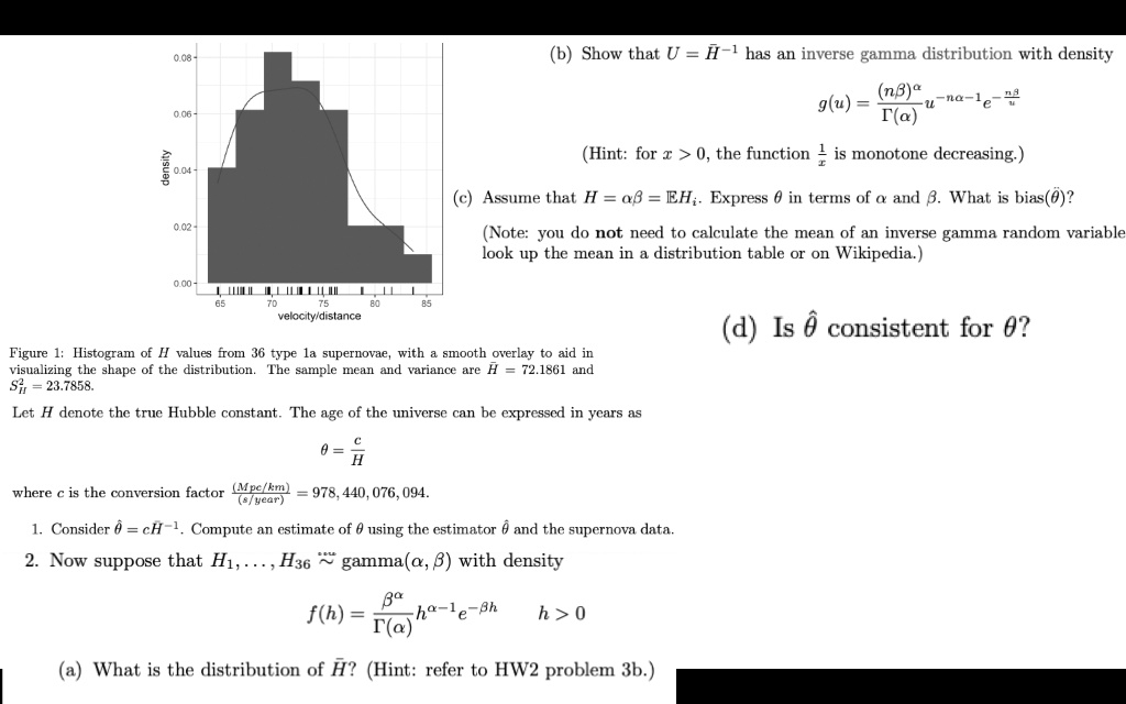 show that u h has an inverse gamma distribution with density nbu 9u tlo ...