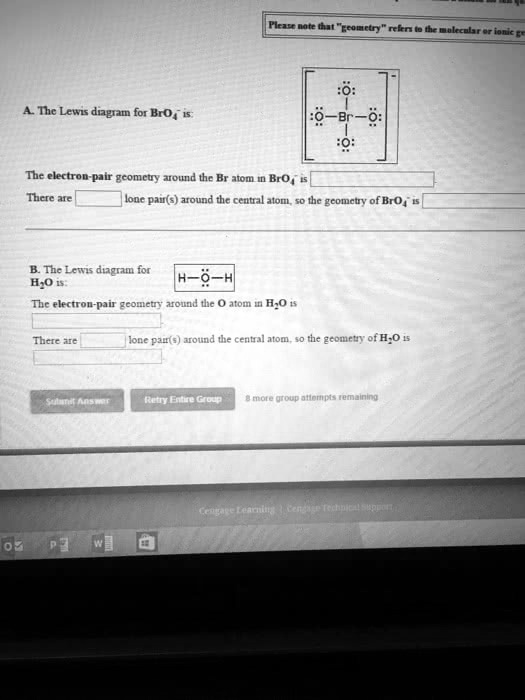 the lewis diagram for bro4 is the electron pair geometry around the br ...